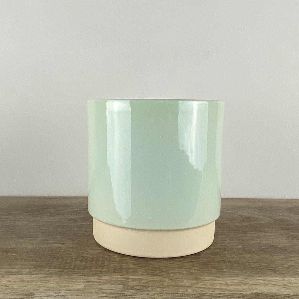 Ava Soft-Mint Glaze (D13cm x H13cm) Indoor Plant Pot Cover - The Boma ...