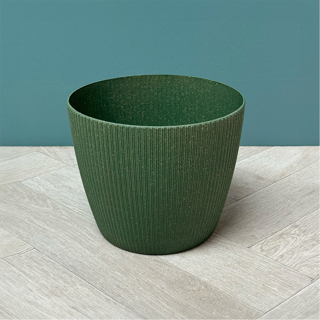 Copa Plastic Indoor Plant Pot Cover - Green (Pot Size 18.5x19cm) - The ...