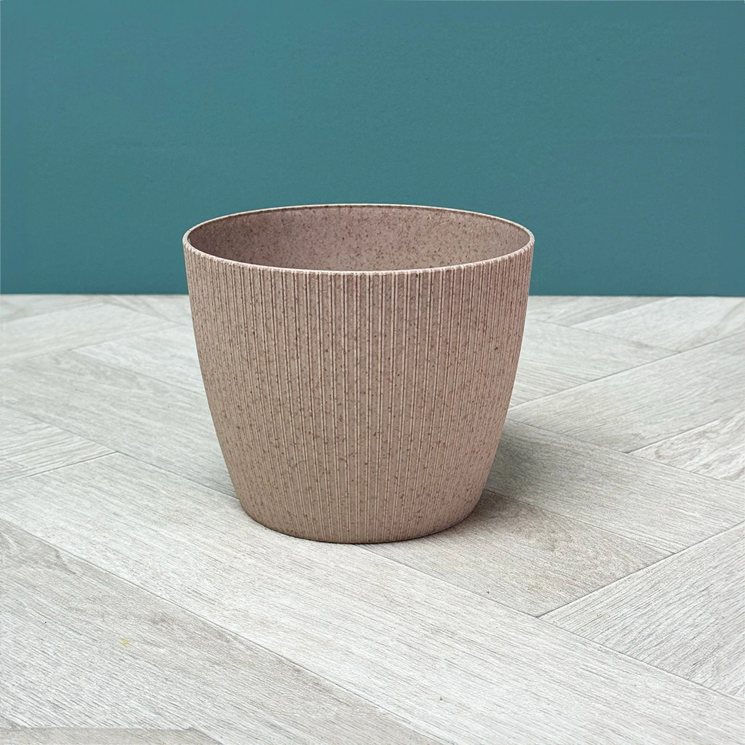 Copa Plastic Indoor Plant Pot Cover - Taupe (Pot Size 18.5x19cm) - The ...
