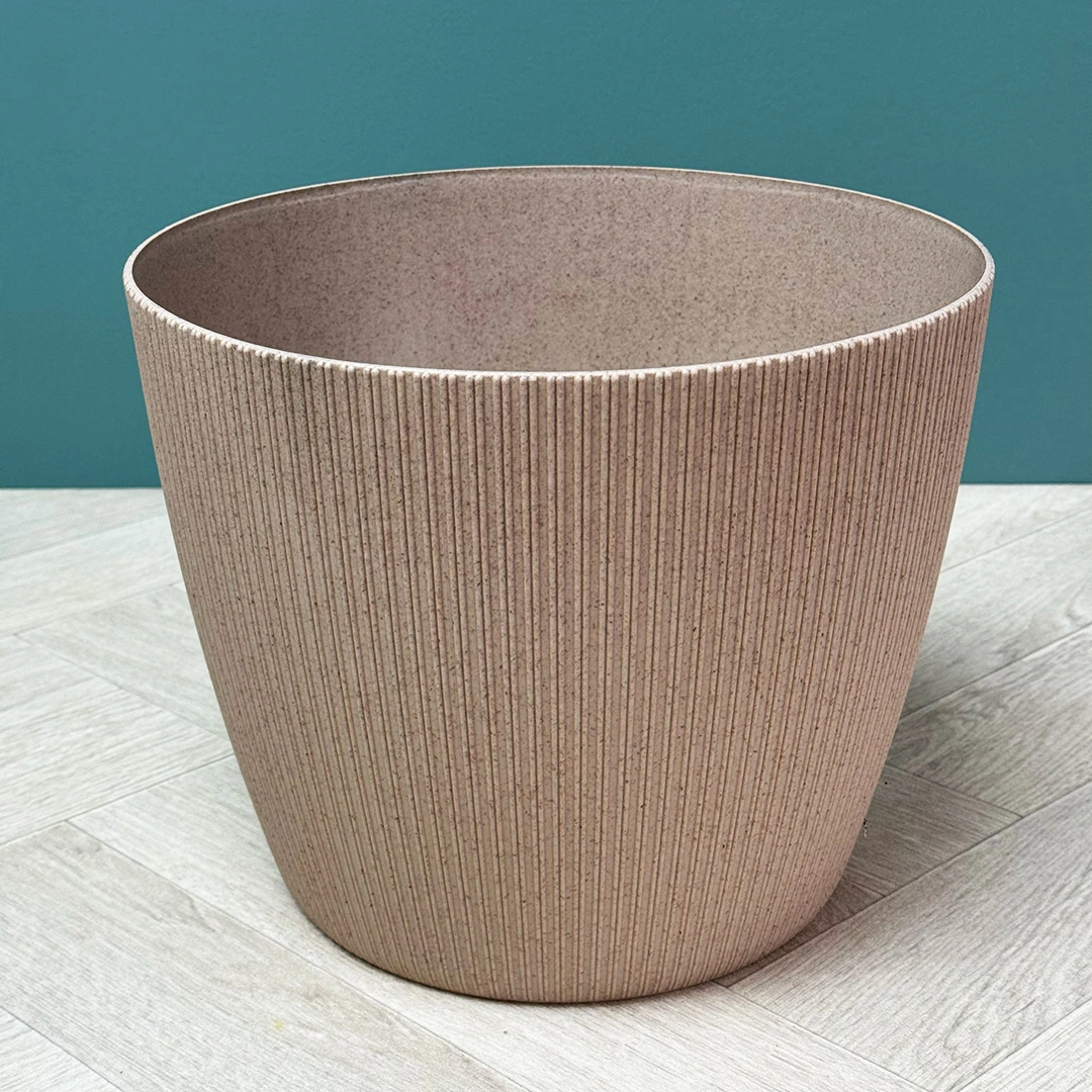 Copa Plastic Indoor Plant Pot Cover - Taupe (Pot Size 30.5x30cm) - The ...