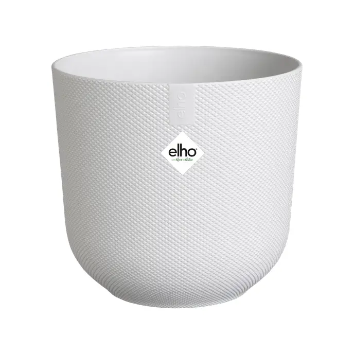 Jazz Round Silky White (Pot Size 14cm) Eco-Plastic Indoor Plant Pot ...
