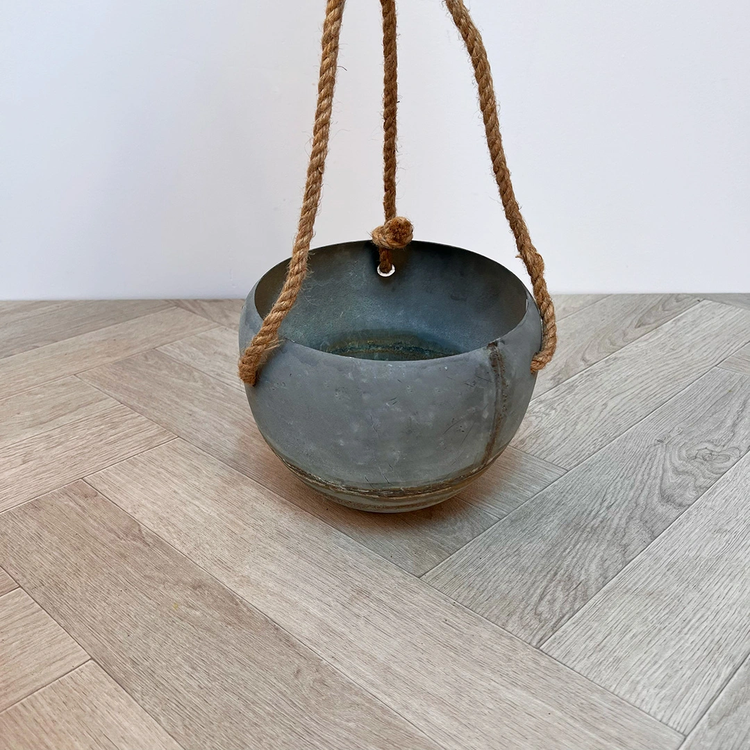Kim Metalic Rustic Plant Pot (Size 21x16.5cm) - The Boma Garden Centre