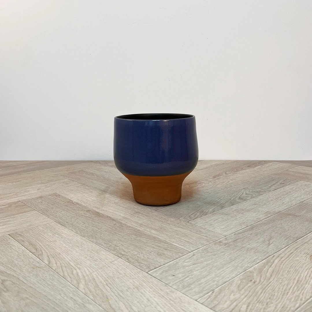 Myron Terracotta Indoor Plant Pot Blue (D17cm) - The Boma Garden Centre