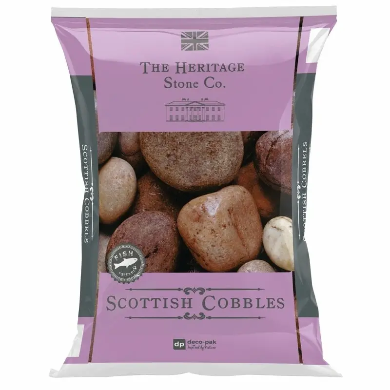 Scottish Cobbles 50-80mm - The Heritage Stone Co - The Boma Garden Centre