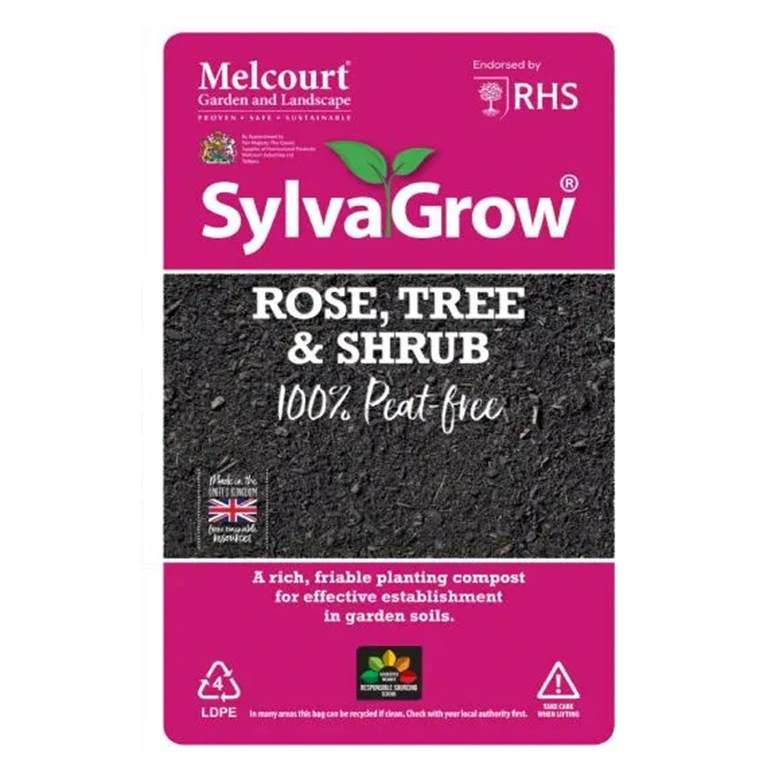 SylvaGrow Rose, Tree & Shrub Peat-Free Compost 40L – For Strong ...