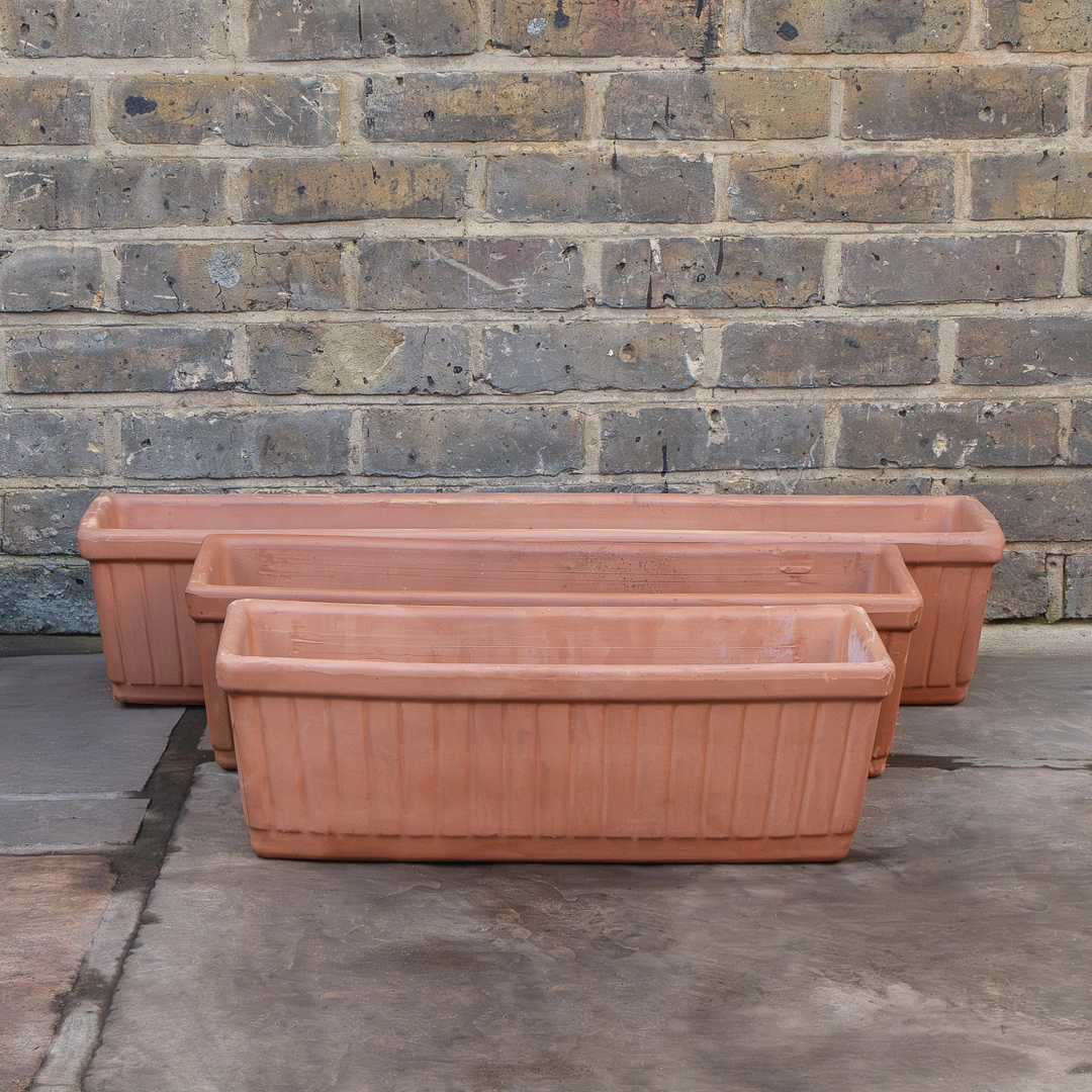 Terracotta Venetian Window Box (W82cm x H17cm x D20cm) Terracotta ...